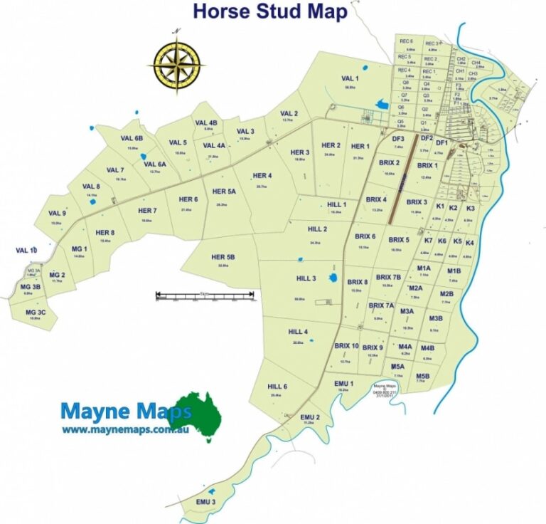 Horse Stud Map - Mayne Maps