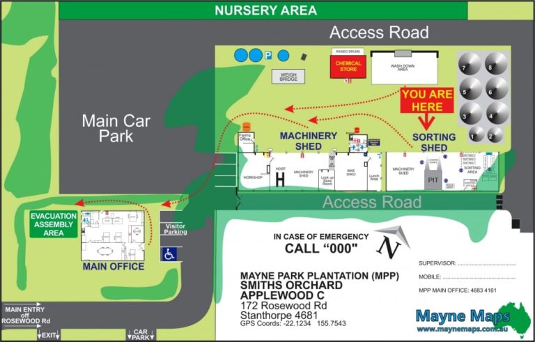 Work Place Health Map - Mayne Maps